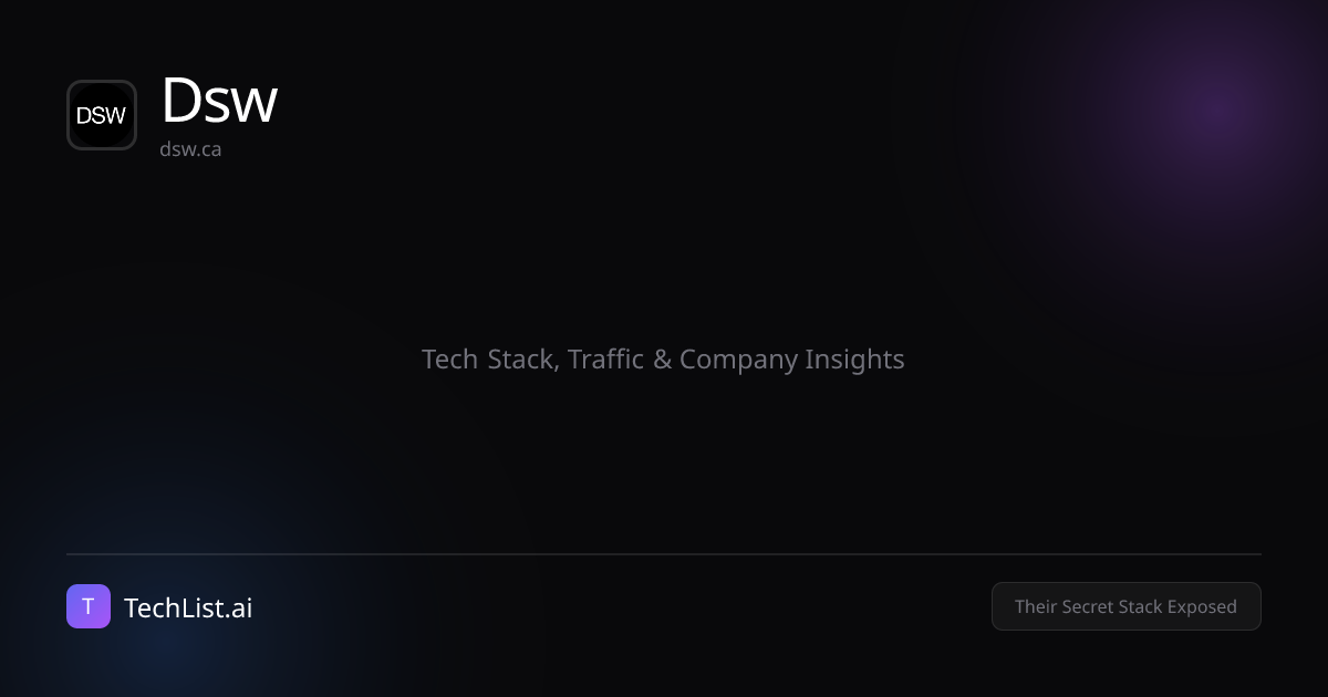 Inside Dsw: Tools, Traffic & Company Data [2026] | TechList.ai