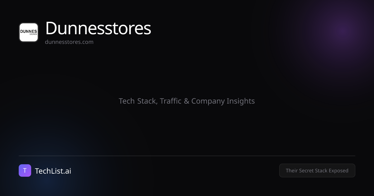 Inside Dunnesstores: Tools, Traffic & Company Data [2026] | TechList.ai